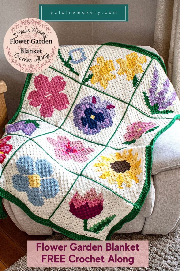 Forget-Me-Knot C2C Flower Square - Ambassador Crochet