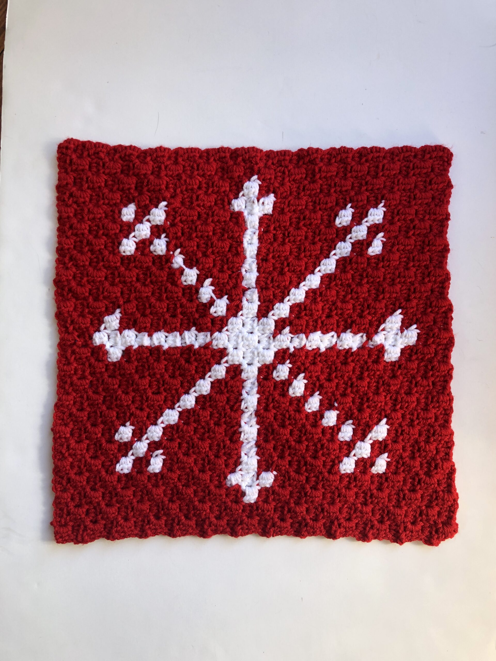 Snowflake Square - Free C2C Crochet Pattern - Ambassador Crochet