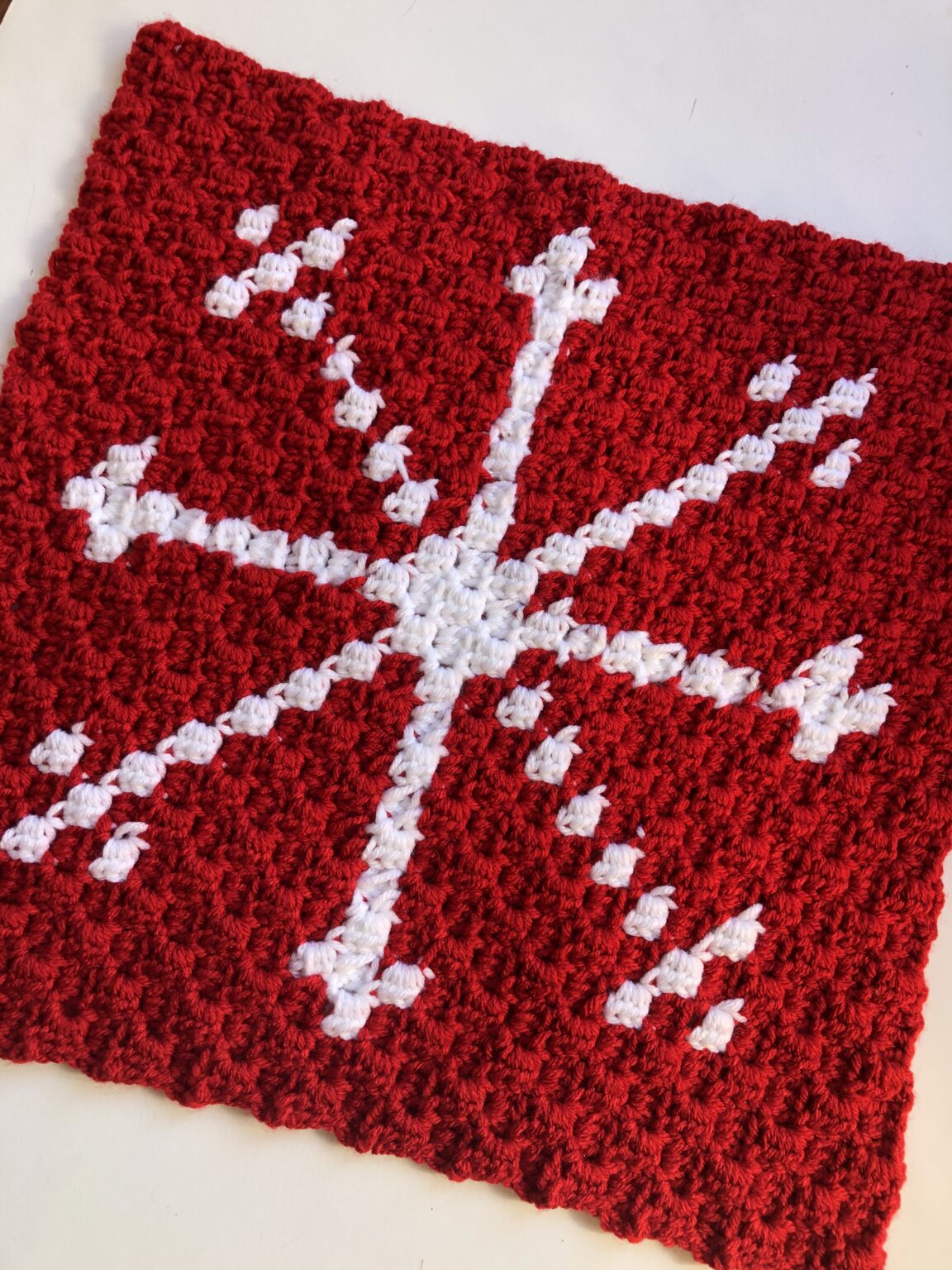 Snowflake Square - Free C2C Crochet Pattern - Ambassador Crochet