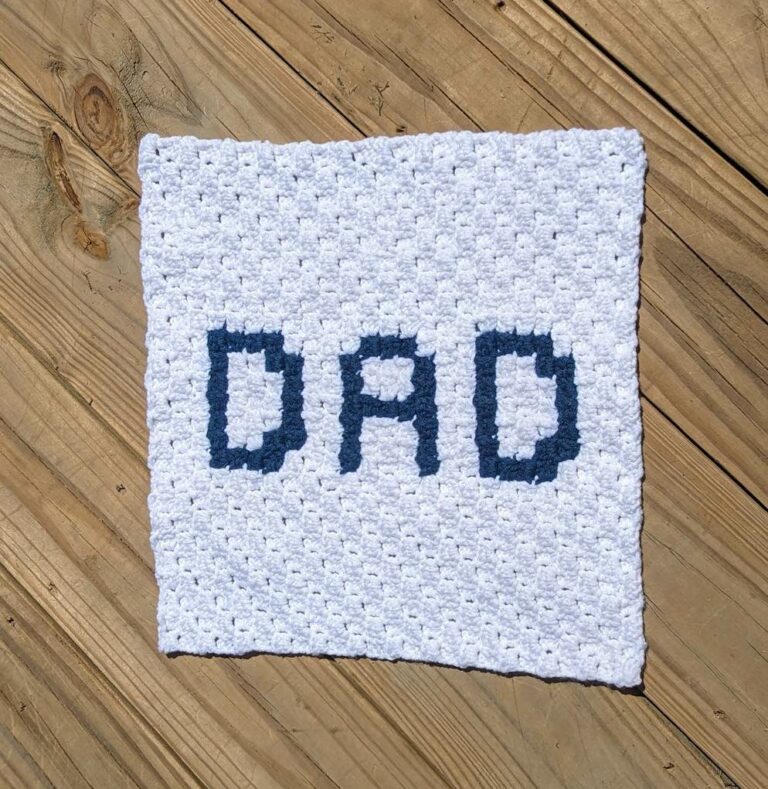 Father's Day DAD Square - Free Crochet Pattern