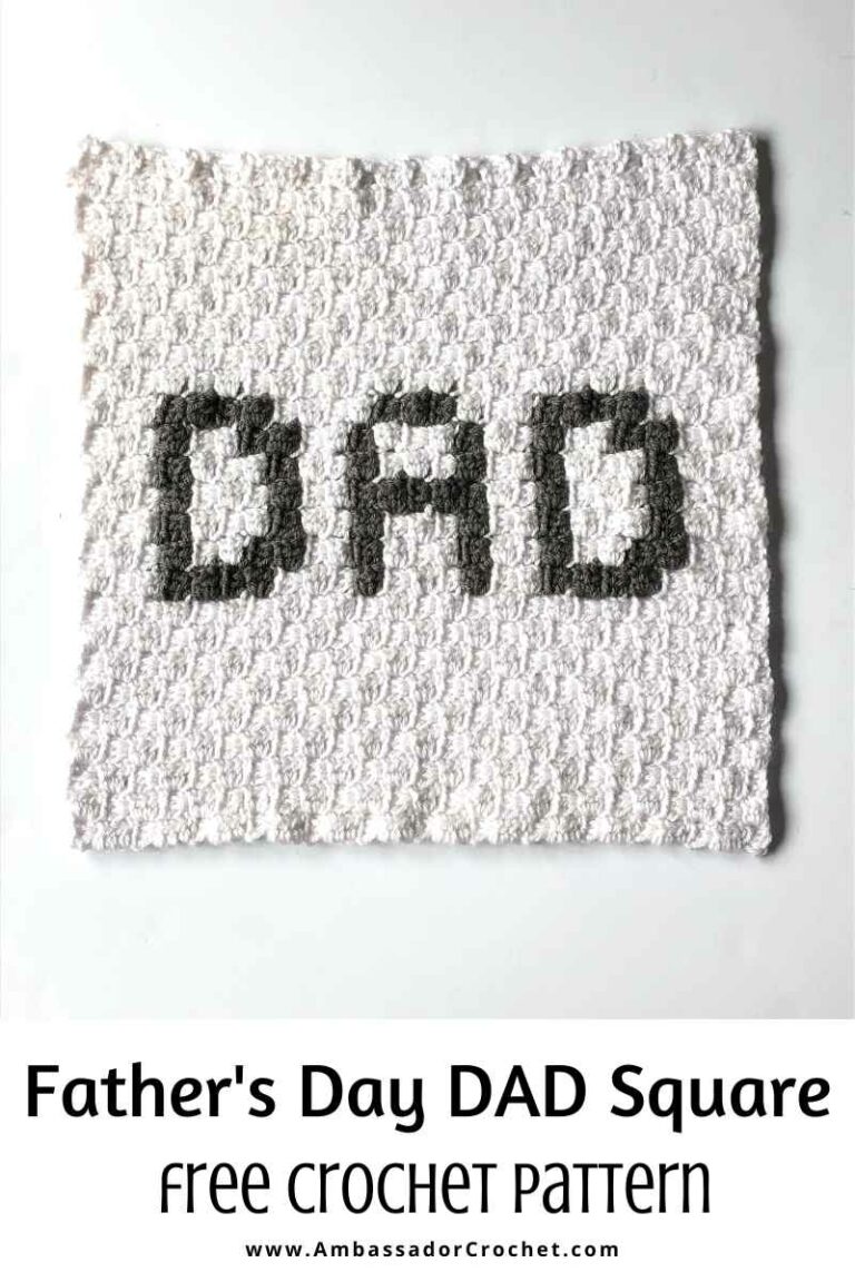 Father's Day DAD Square - Free Crochet Pattern