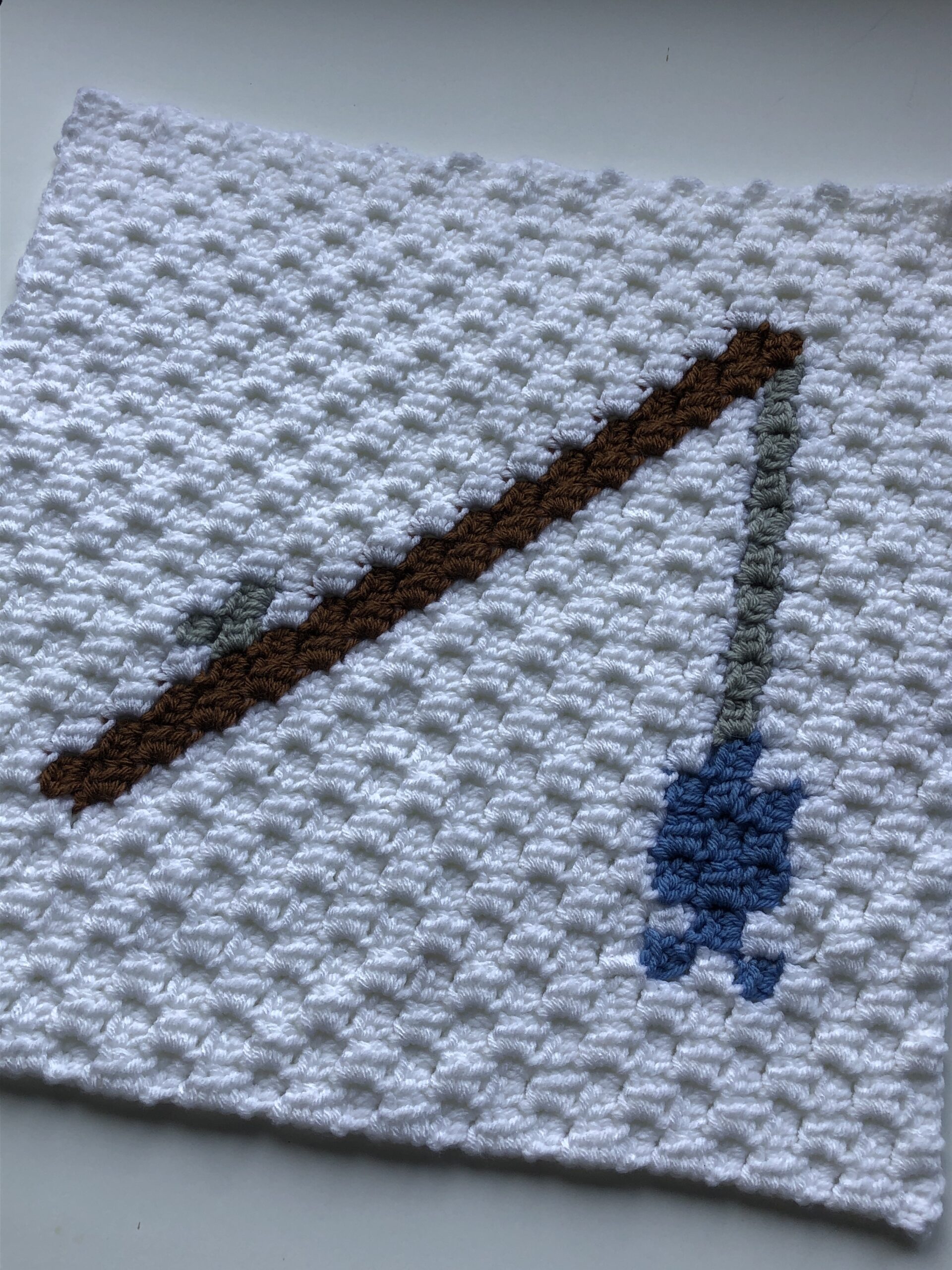 National Fishing Day Square Free Crochet Pattern