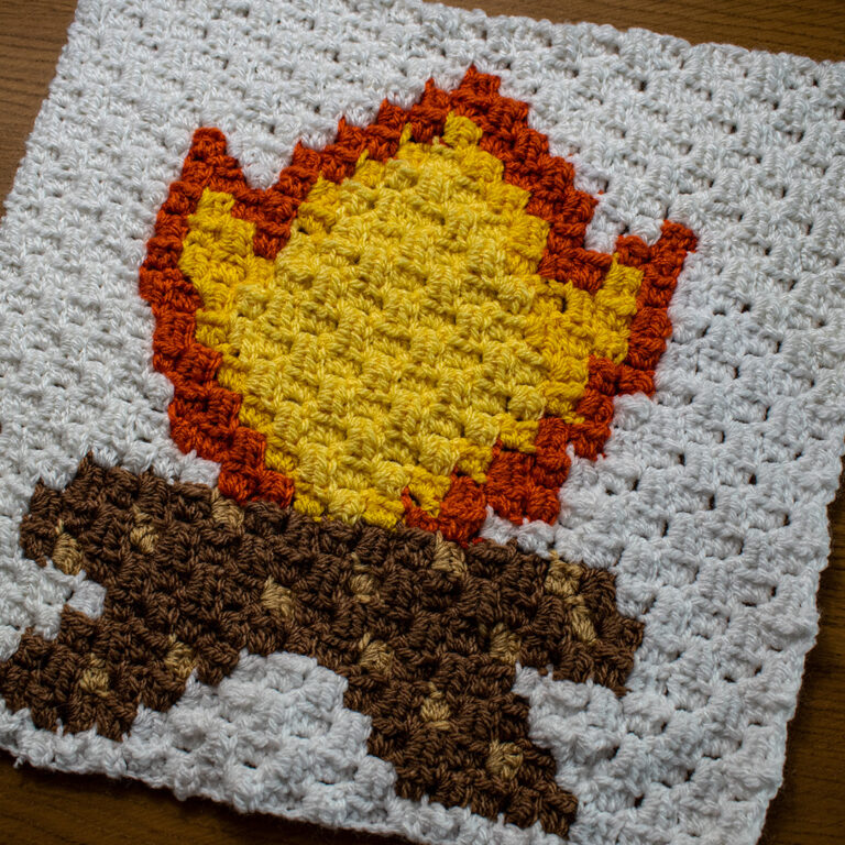 Campfire Crochet Blanket Square - Free Pattern - Ambassador Crochet