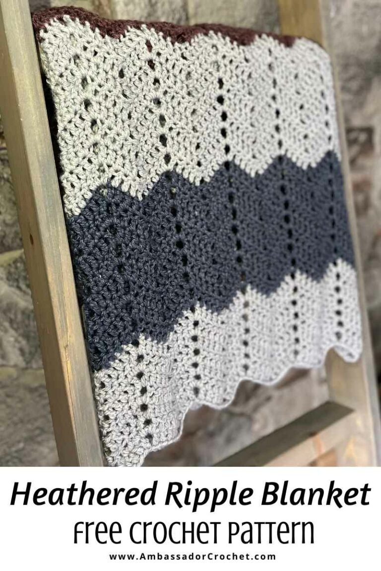 Easy Crochet Ripple Blanket Pattern {Free} - Ambassador Crochet