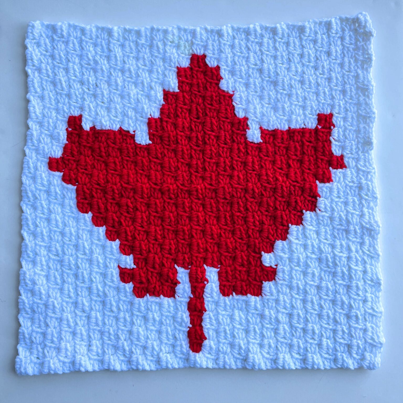 Maple Leaf Crochet Pattern - Free Blanket Square - Ambassador Crochet