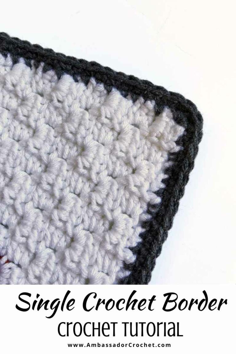 How to Crochet a Border on a Blanket in Single Crochet - Ambassador Crochet