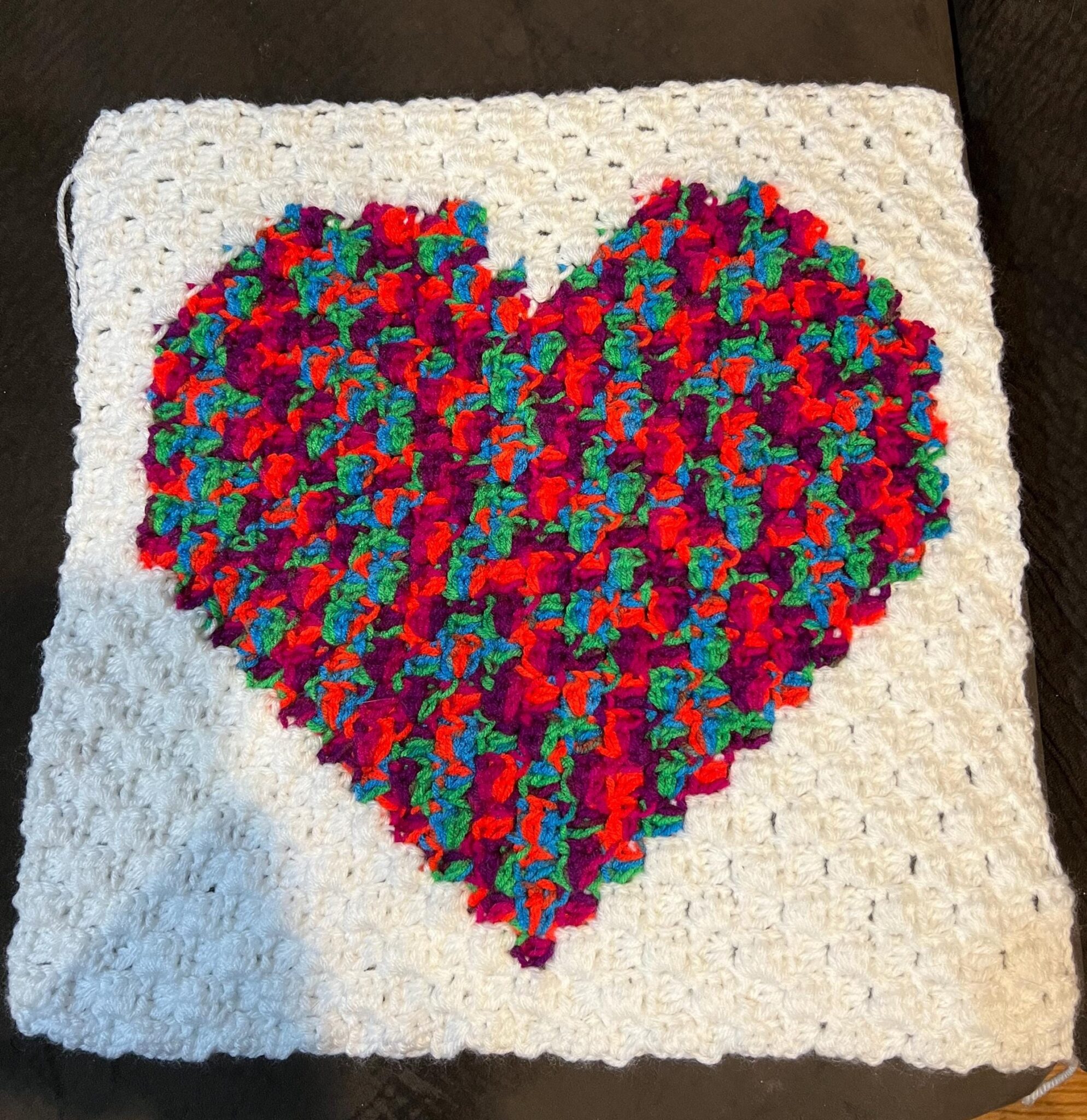 C2C Heart Blanket Square - Free Crochet Pattern - Ambassador Crochet